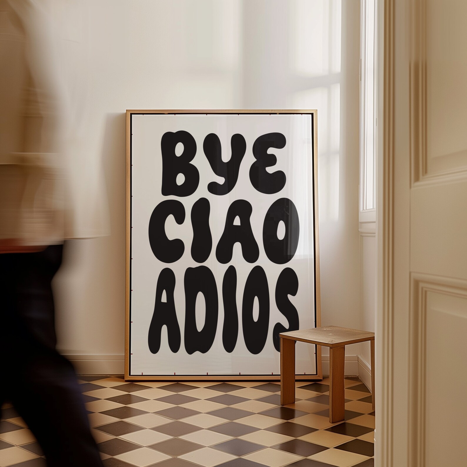 Bye Ciao Adios Art Print, Modern Minimalist Wall Decor - Etsy