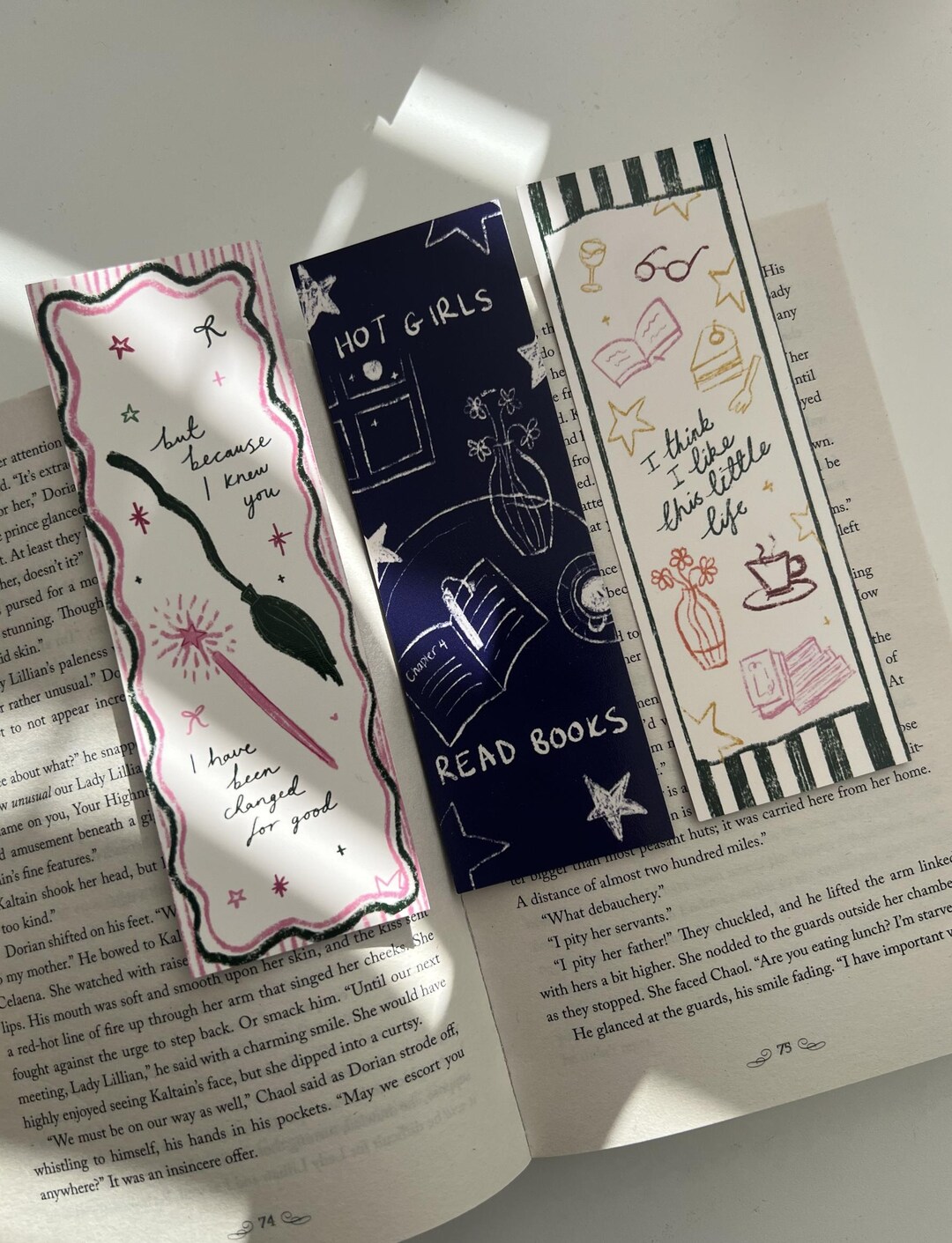 Set of 3 Bookmarks, Movie Theatre Broadway Bookmark, Book Lover Gift ...