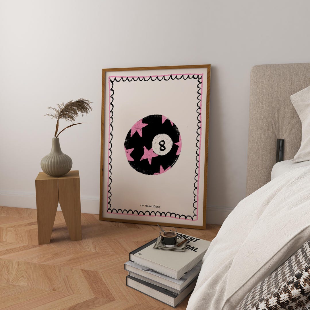 Star 8 Ball Art Print, Retro Kitchen Wall Decor - Etsy