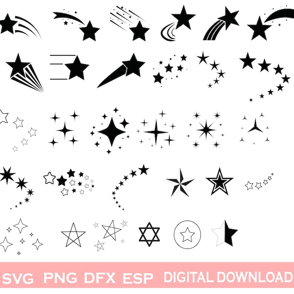 Stars Background Svg - Etsy