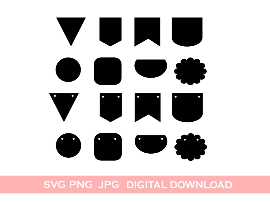 Bunting Svg, Banner Svg Png Jpg, Cricut Silhouette Cut Files, SVG ...