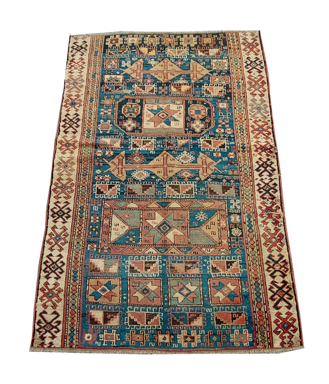 Antique Rug, 5.3x3.7 Ft, 161x112 Cm, Caucasian Rug, Bohemian Rug ...