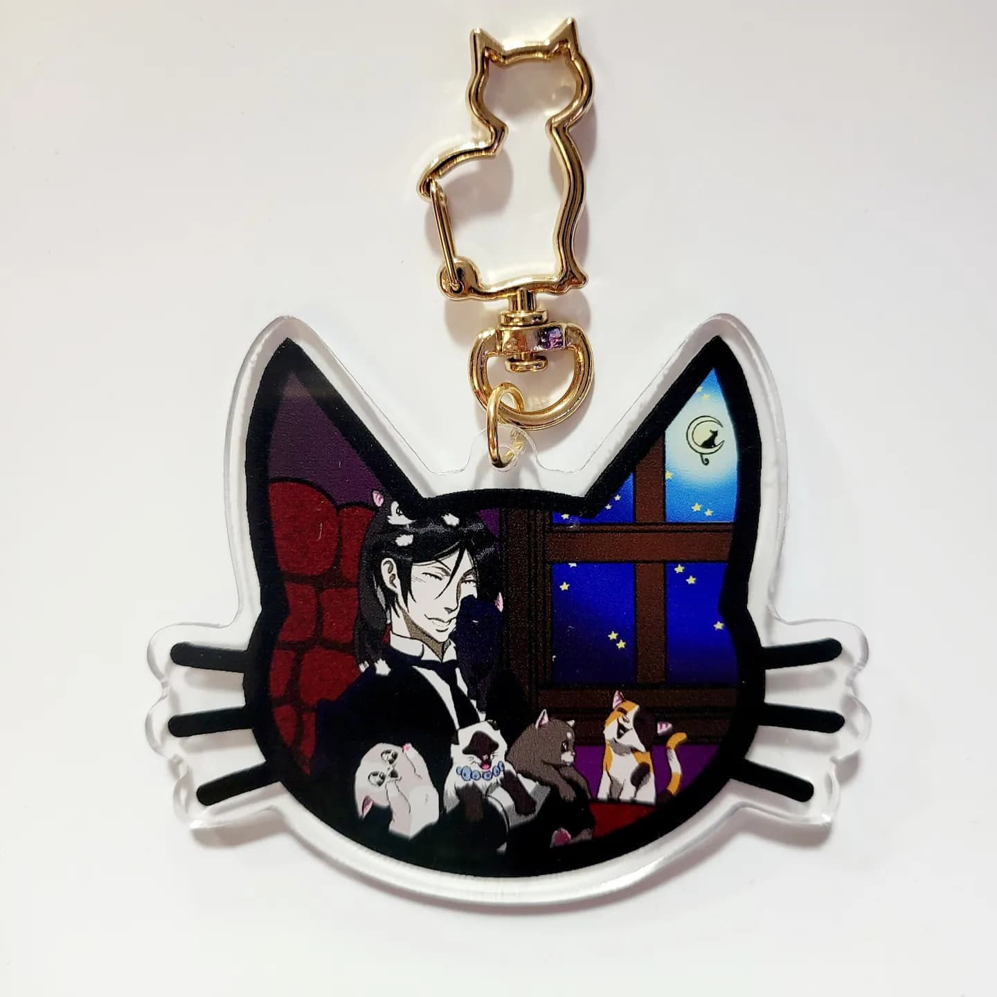 Black Butler Sebastian Michaelis Kitty Cat Charm - Etsy