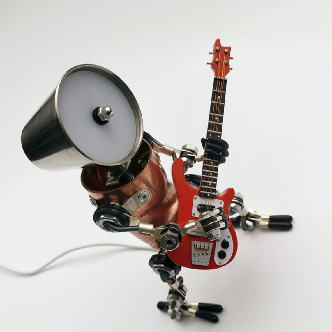 Custom Night Light Robot Steampunk Robot Playing Bass - Etsy