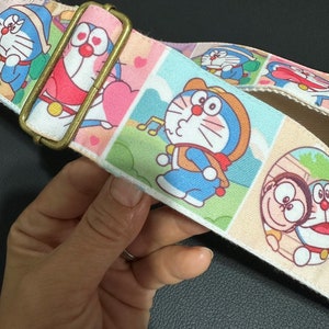 Cute Blue Fat Cat Guitar Strap Personalised Cartoon Guitar Strap for ...