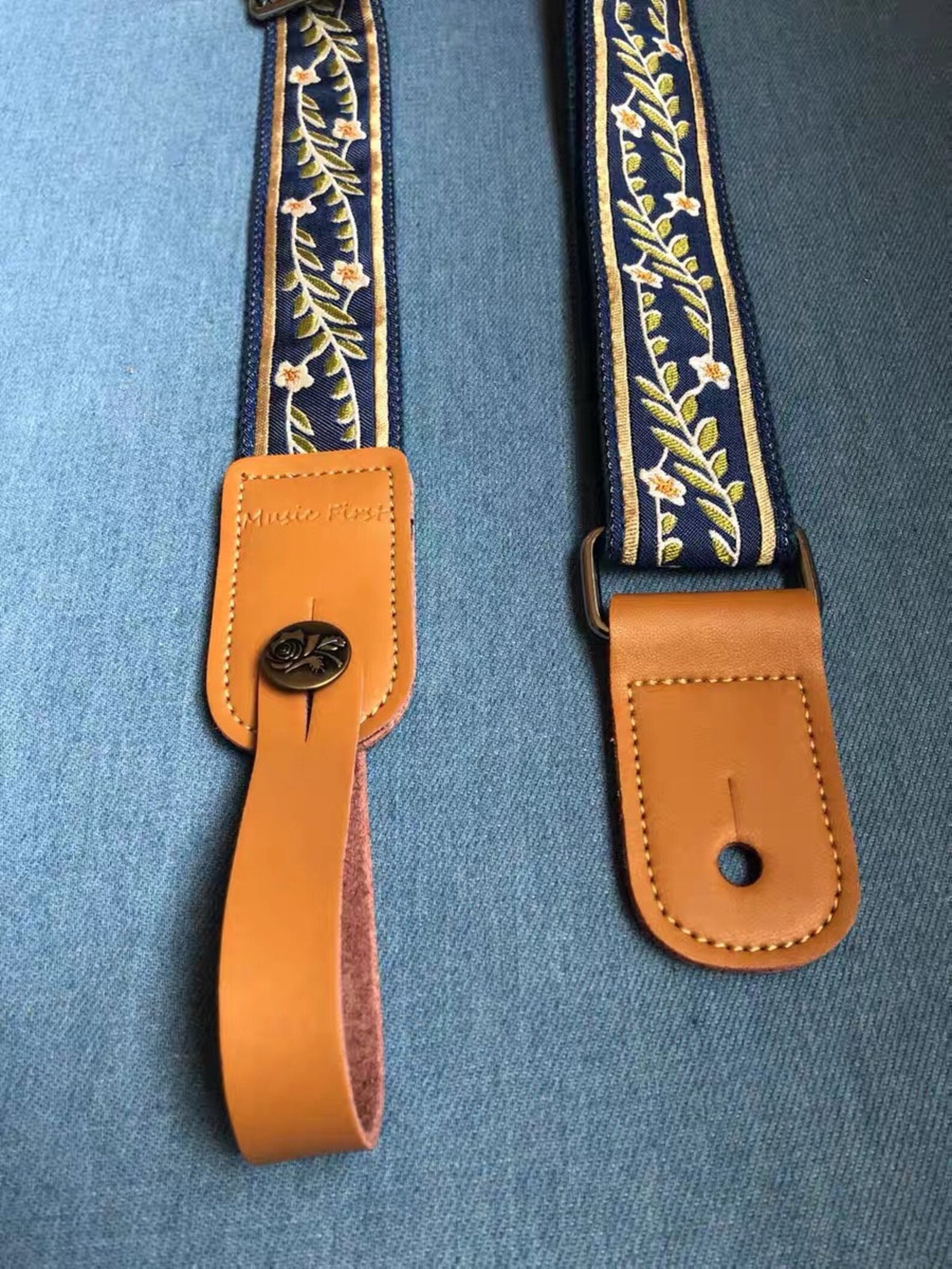 Blue Ukulele Strap for Men Best Leather Strap for Women - Etsy