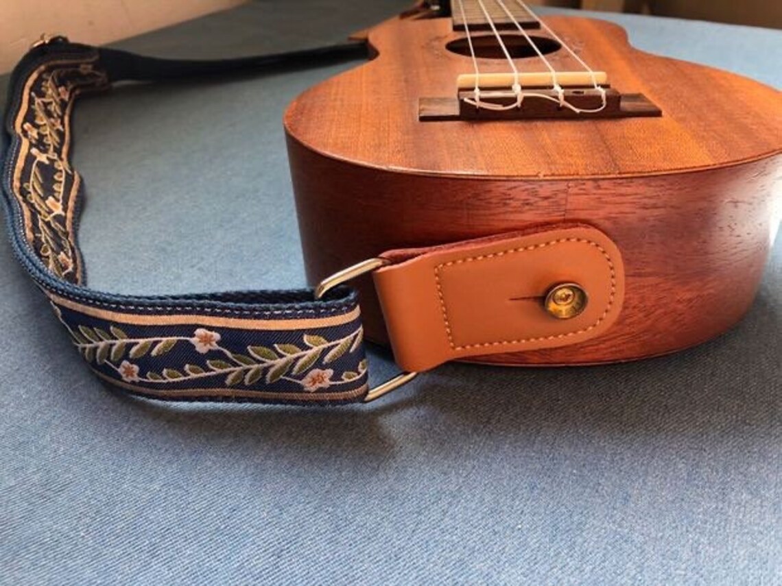 Blue Ukulele Strap for Men Best Leather Strap for Women - Etsy