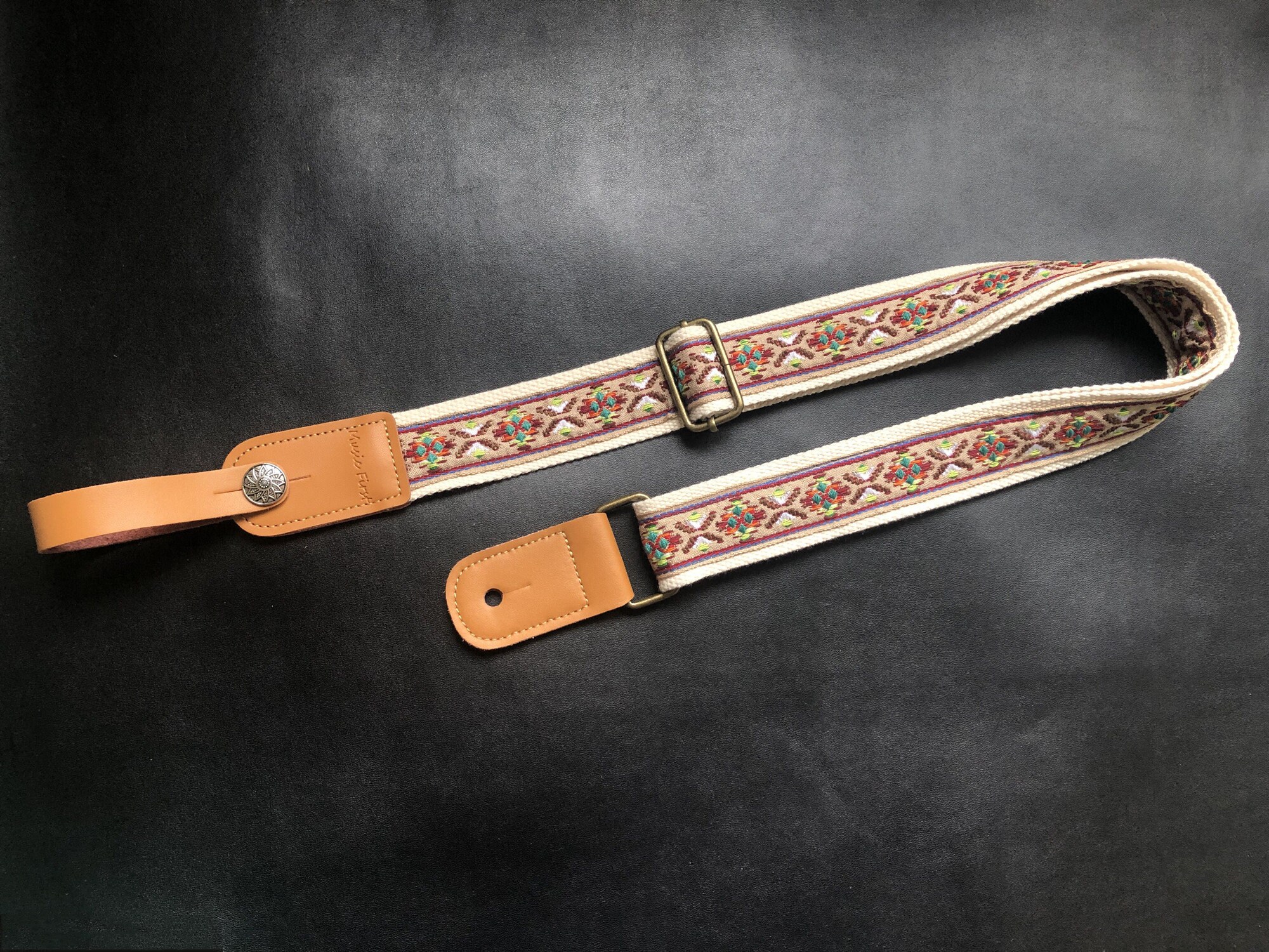 Best Embroidered Ukulele Strap White Shoulder Strap for - Etsy