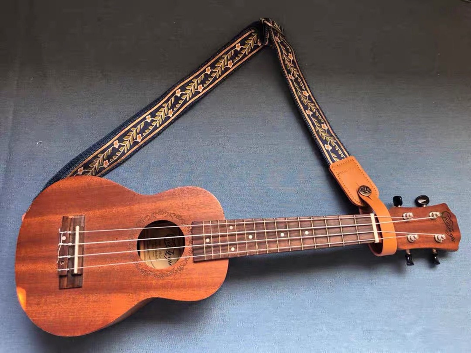 Blue Ukulele Strap for Men Best Leather Strap for Women - Etsy