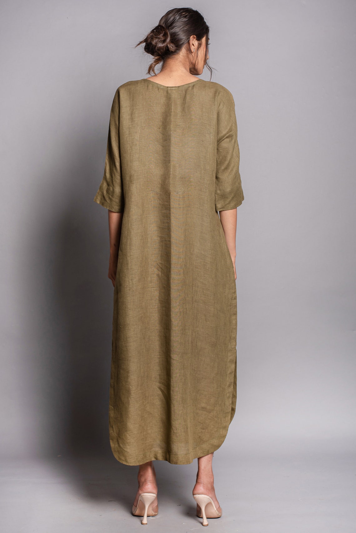 Linen Maxi Dress Linen Dress Plus Size Linen Clothing For Etsy