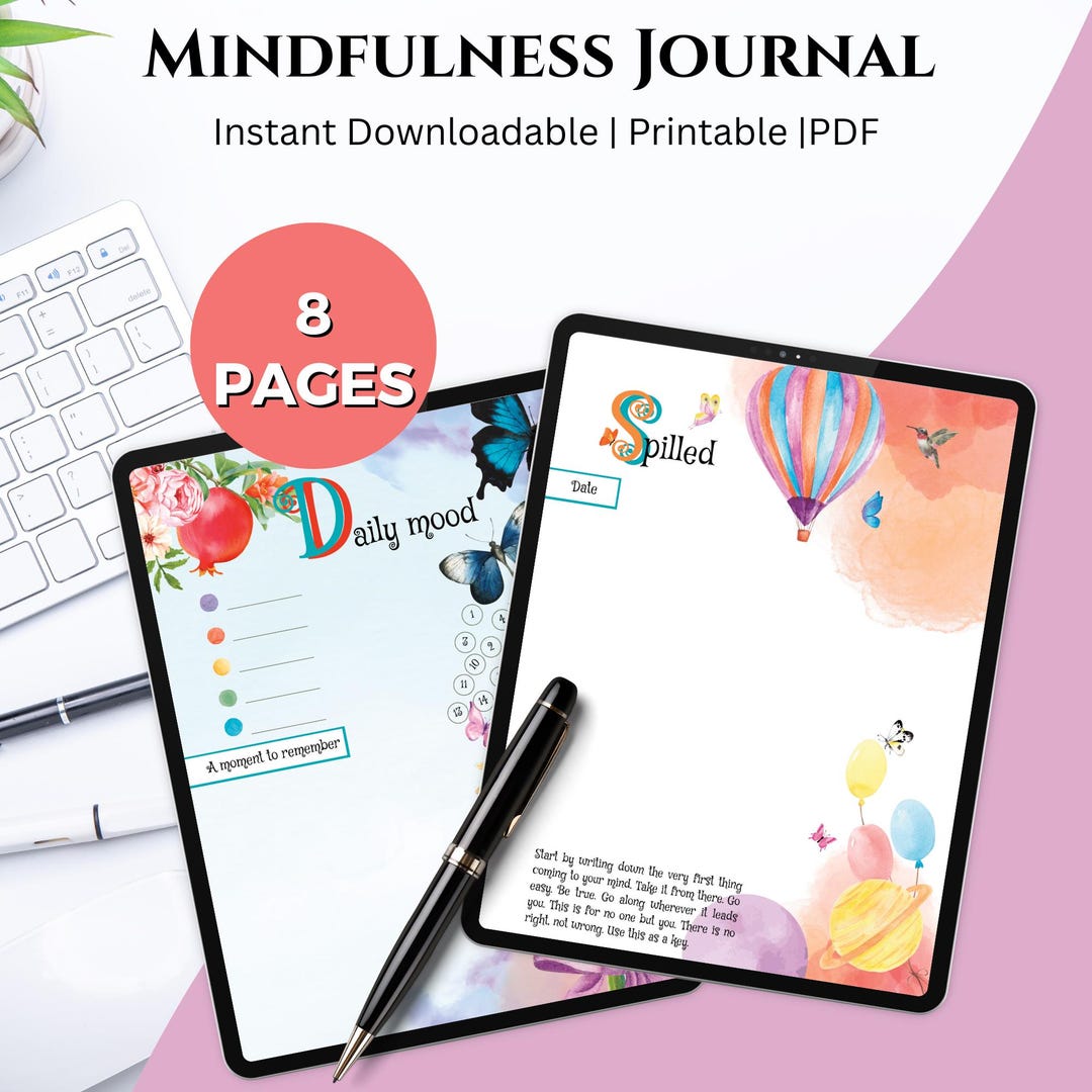 Mindfulness Journal Printable | Self Reflection Journal, Mental ...