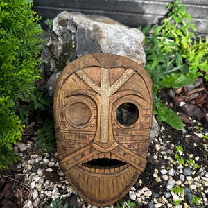 Odin Oseberg Mask Wood Art , Rituals , Celtic , Viking Algiz - Etsy