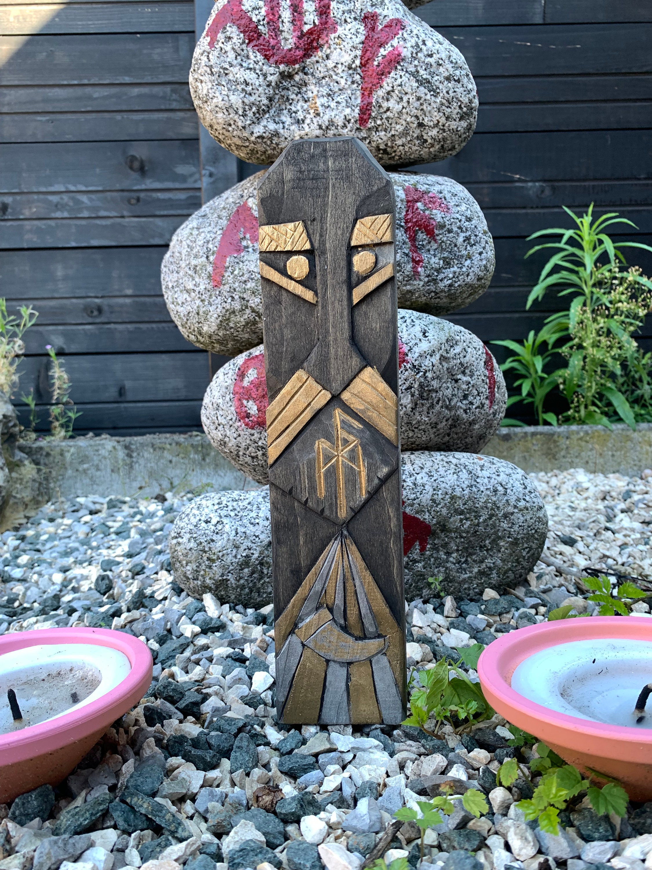 Heimdall Wood Altar Totem - Etsy