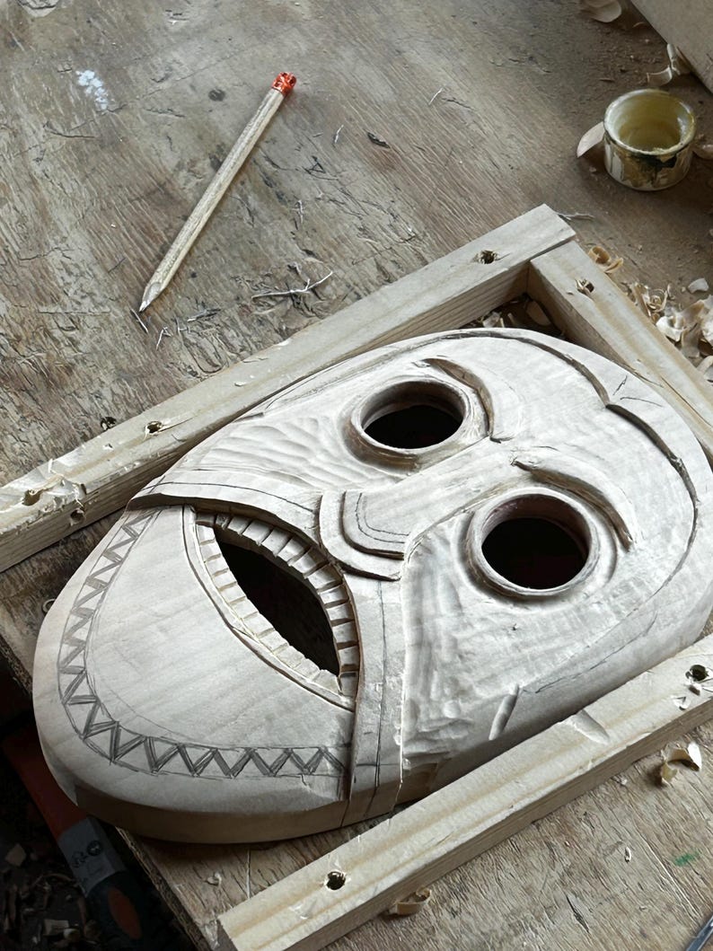 Odin Oseberg Mask Wood Art , Rituals , Celtic , Viking Algiz - Etsy