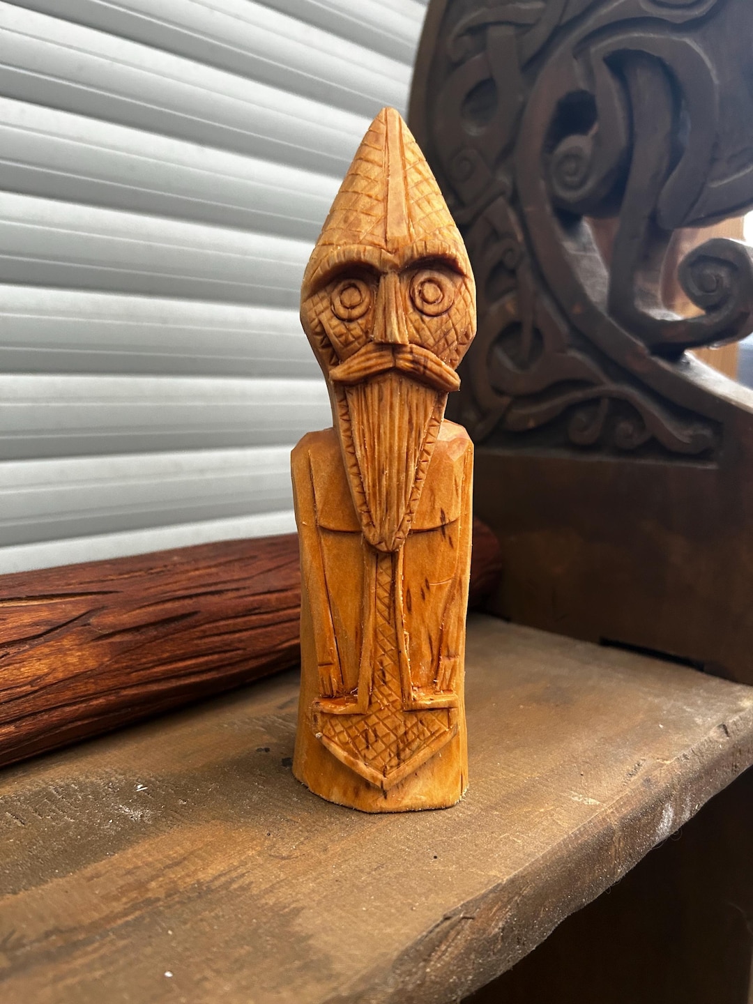 Thor God Norse Altar Eyrarland Statue Hand Made Wood - Etsy