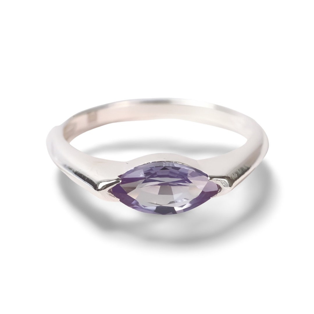 Marquise Alexandrite Wedding Ring, Vintage Alexandrite Ring, 14k White ...