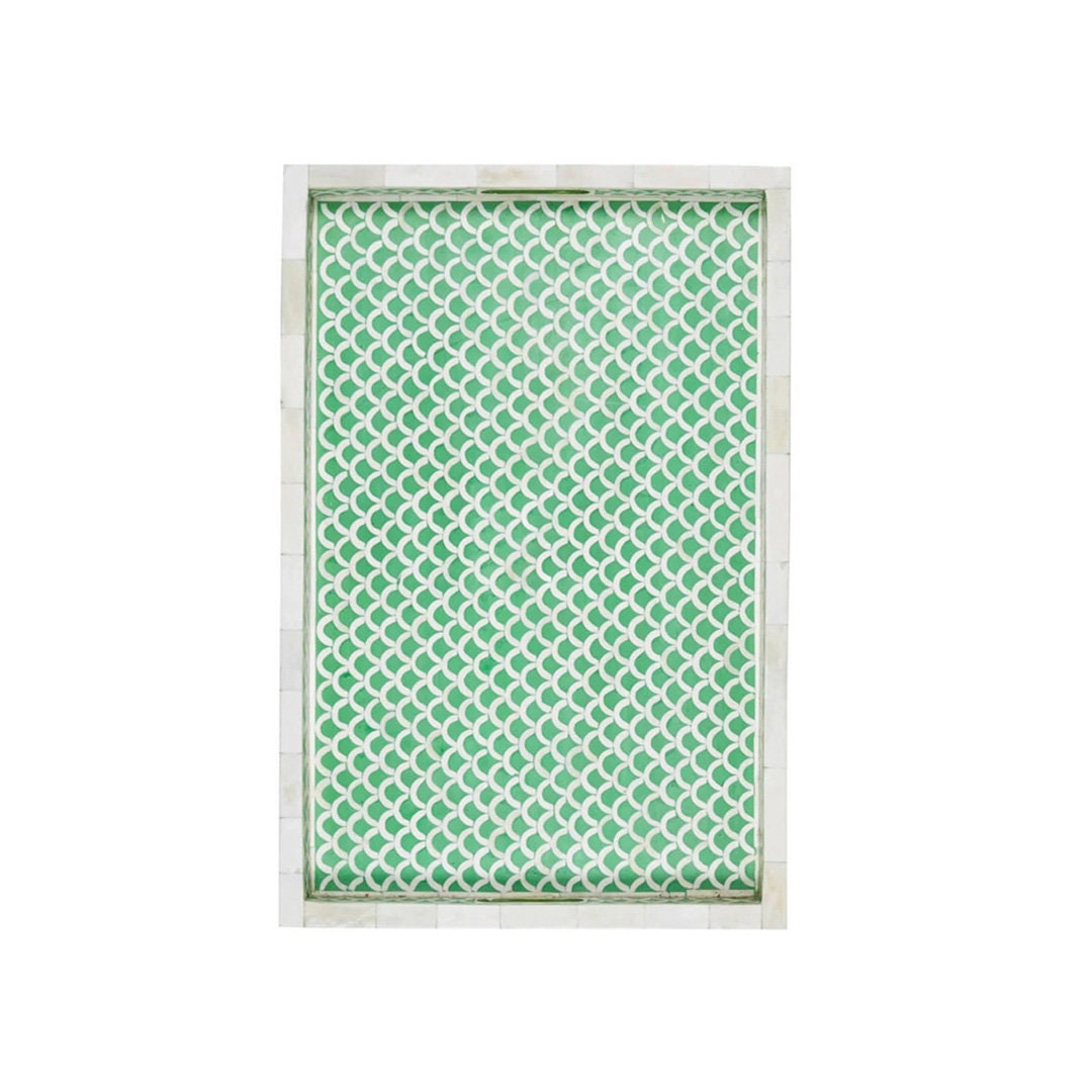 Bone Inlay Handmade Custom Made Fish Scale Pattern Serving - Etsy