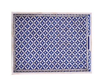 Bone Inlay Handmade Custom Made Fish Scale Pattern Serving Tray for ...
