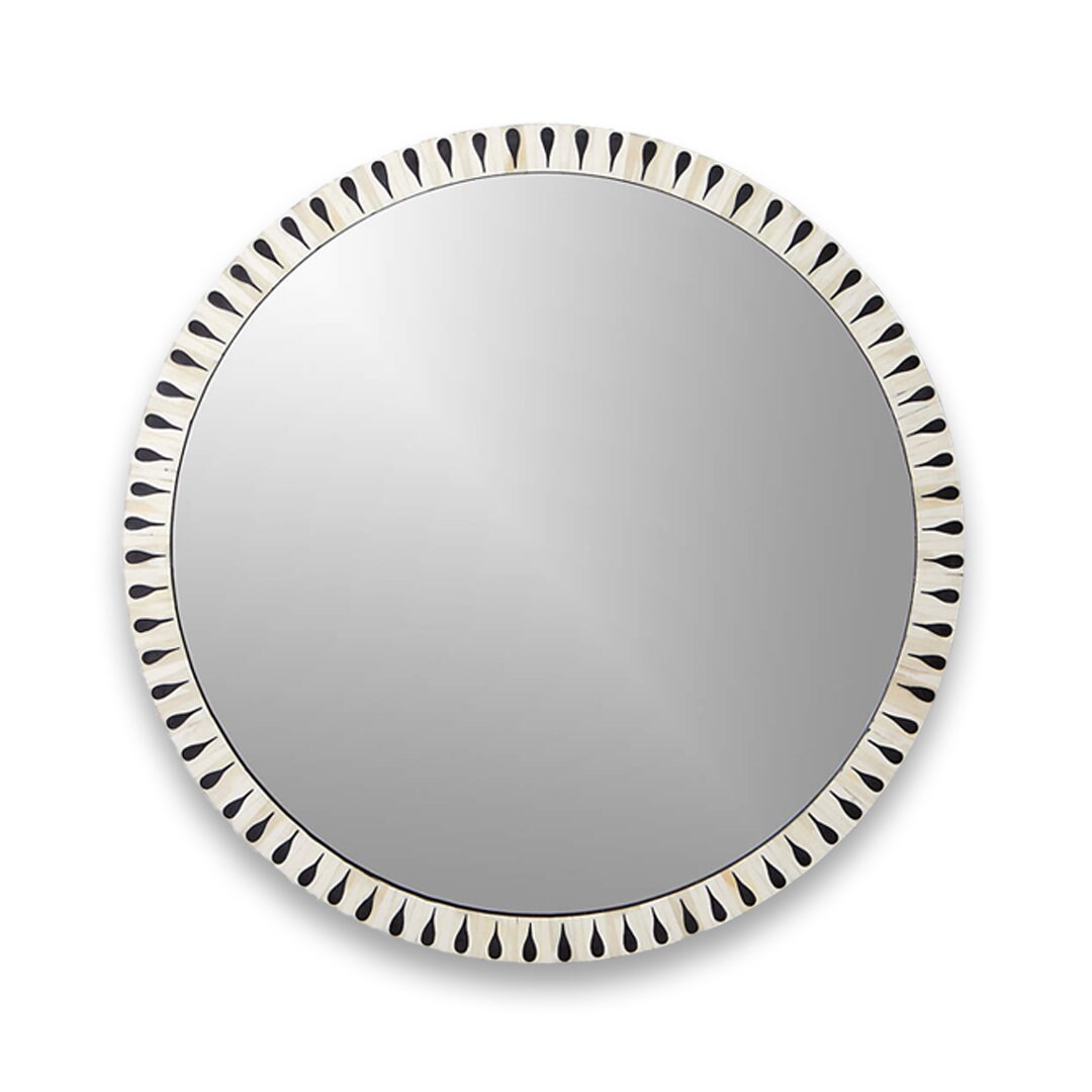 Handmade Bone Inlay Round Mirror Frame With Complementary Mirror for ...