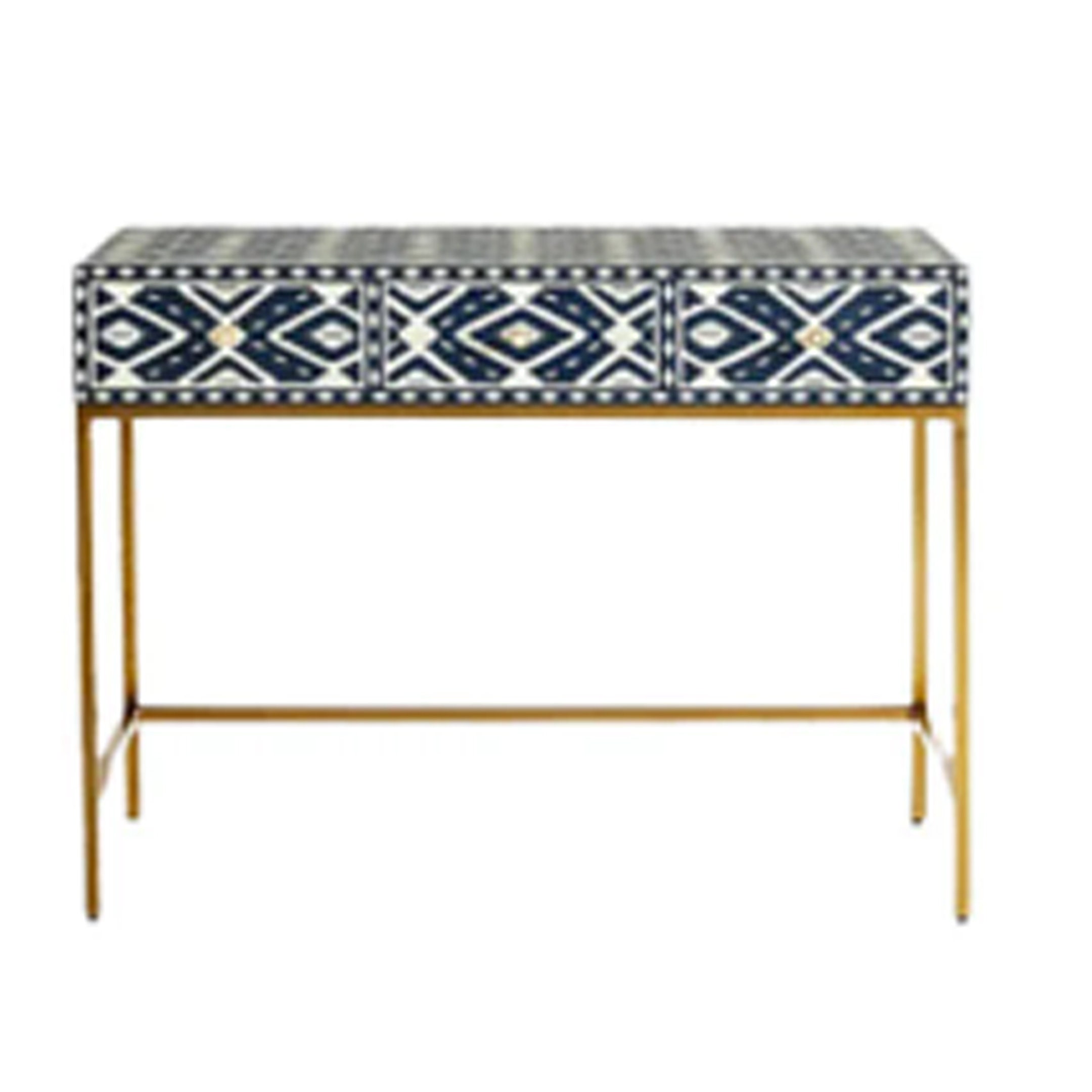 Handmade Bone Inlay Ikat Pattern Console Table for Home and - Etsy