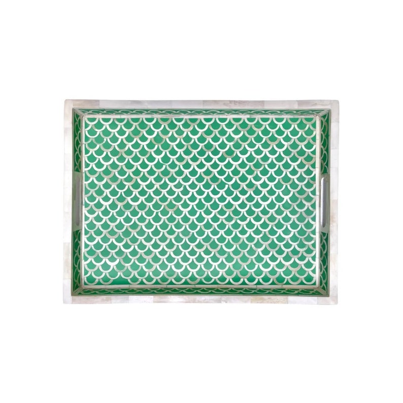 Bone Inlay Handmade Custom Made Fish Scale Pattern Serving - Etsy