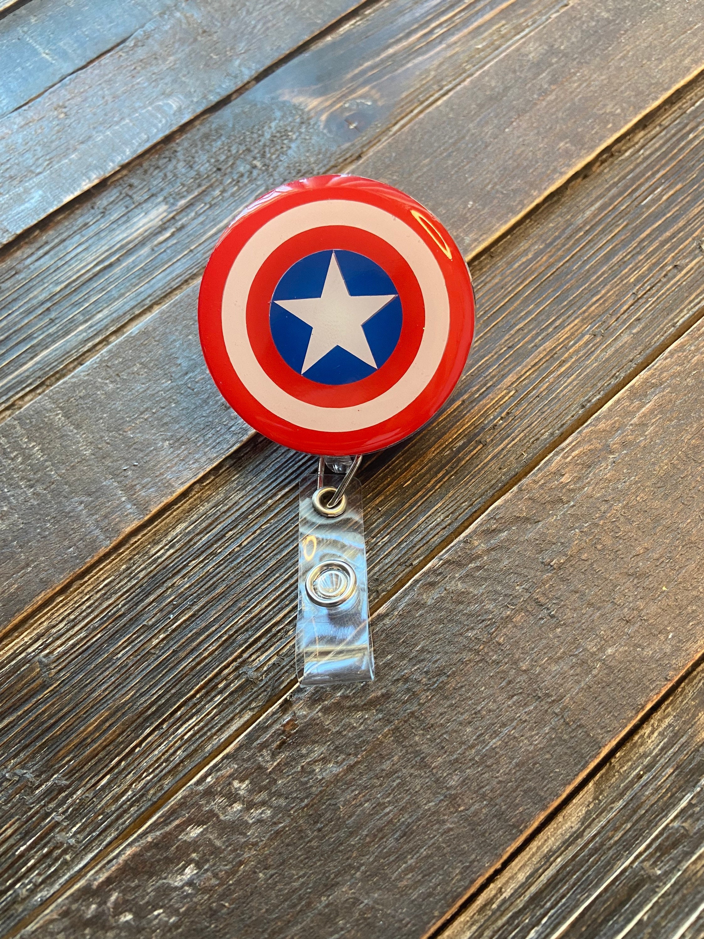 Captain America Badge Reel - Etsy