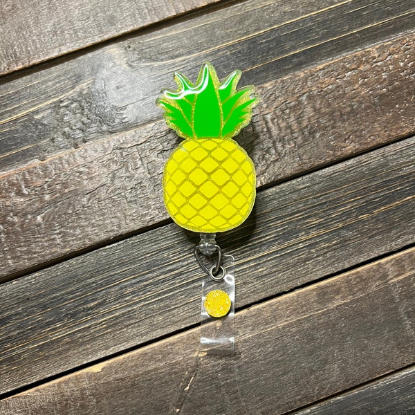 Pineapple Badge Reel - Etsy