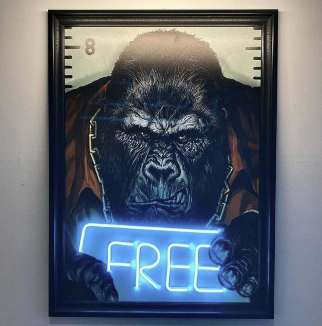 King Kong Neon Sign Art Neon Sign Art Neon Sign Bedroom Neon ...