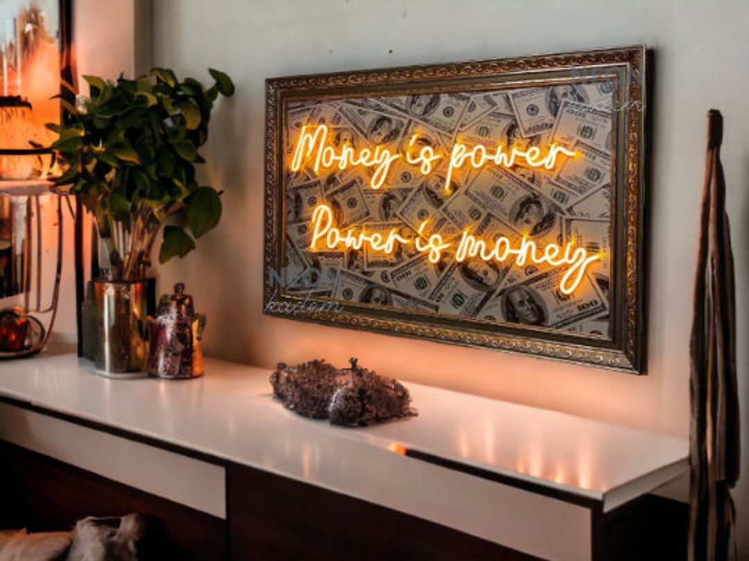 Money is Power Neon Sign Art Neon Sign Art Neon Sign Bedroom Neon ...