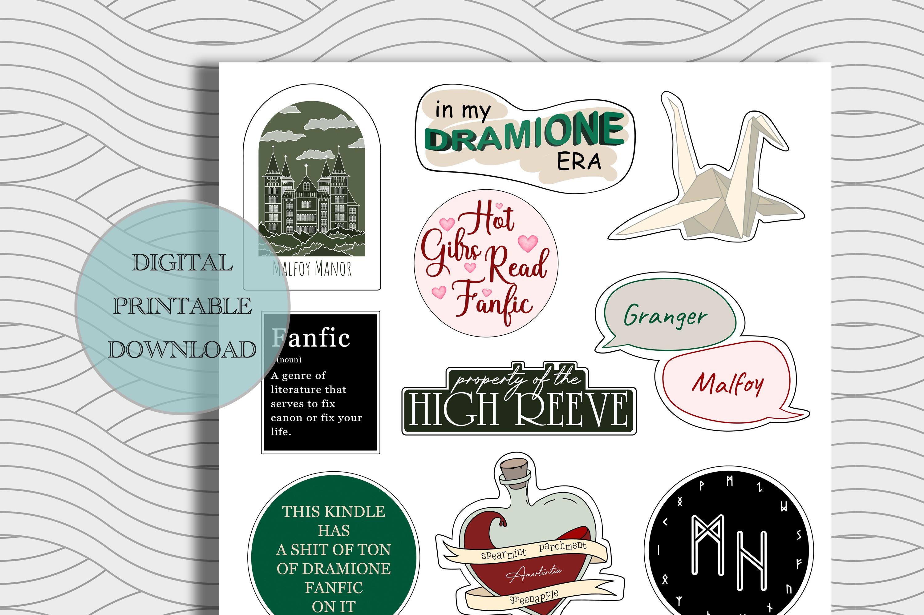 Dramione Stickers Printable Manacled Fanfic Dramione Digital Stickers ...