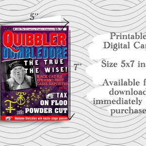 The Quibbler Printable Card Instant Download Digital Card Gift for ...