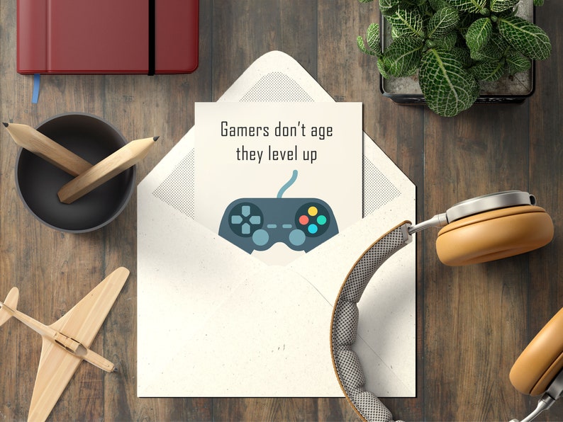 Gamer Printable Birthday Card Digital Greeting Card MP201 - Etsy