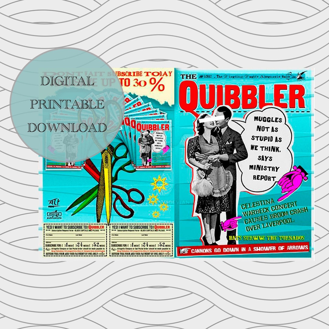 The Quibbler Digital Card Instant Download Christmas Gift Printable ...