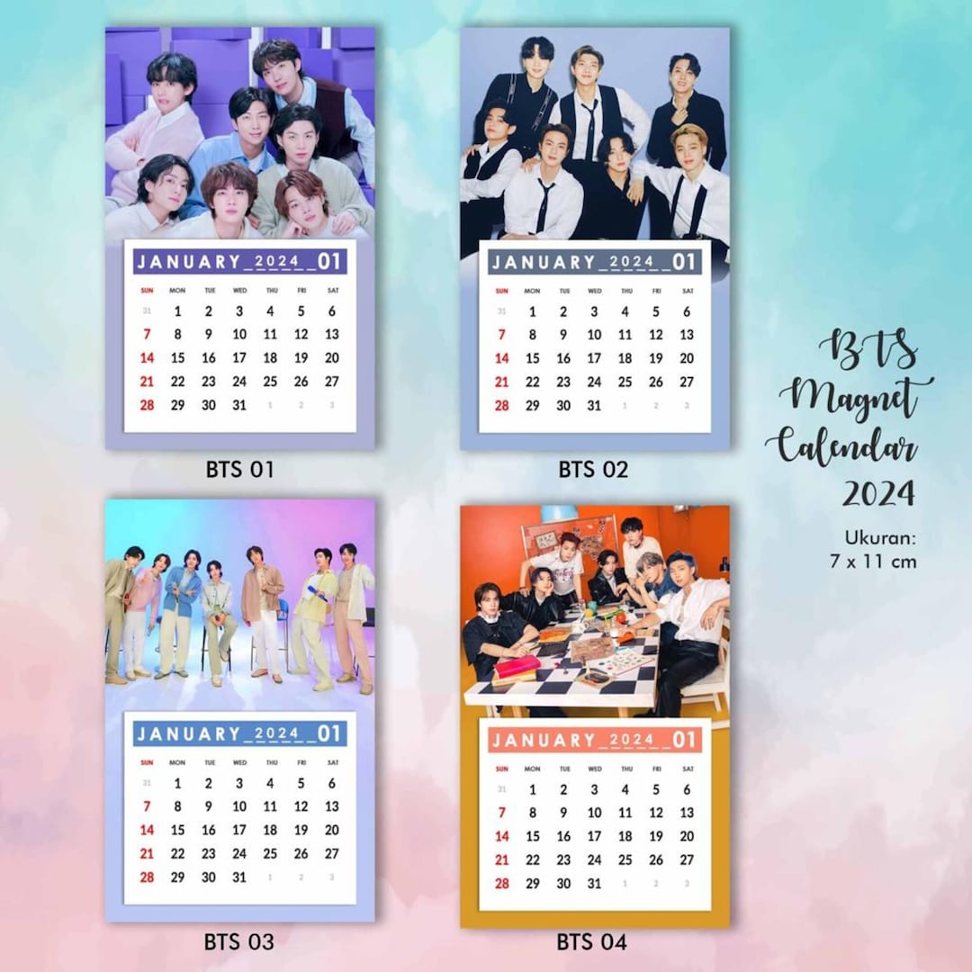 Miniature Magnetic BTS Calendar Custom Order With Personal - Etsy