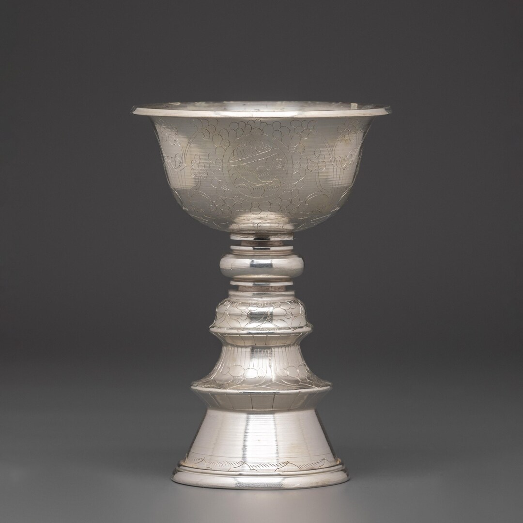 Traditional Tibetan Butter Lamp | Handcrafted Oil Lamp for Meditation ...