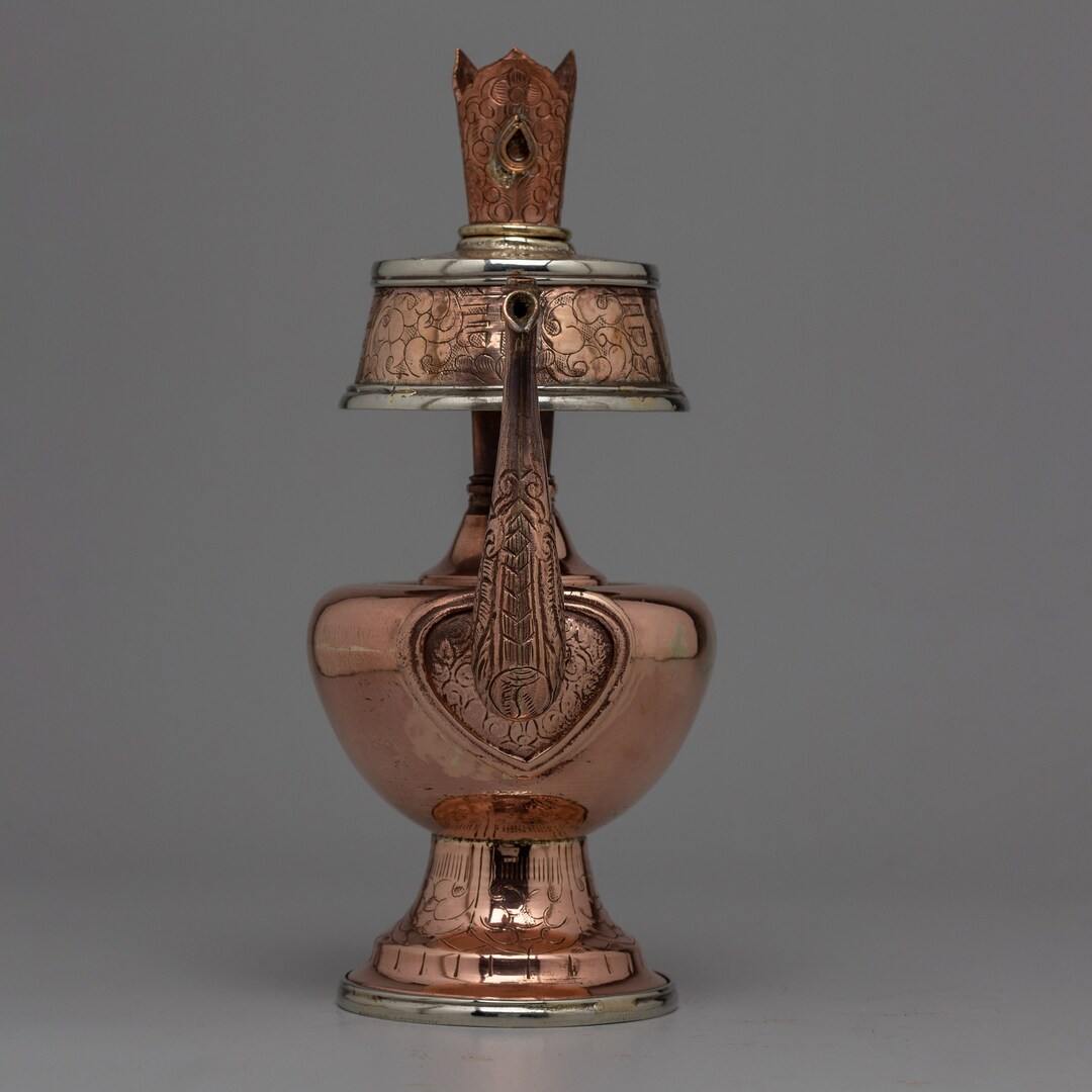 Handcrafted Tibetan Copper Bumba Symbolize Ancient Buddhist Traditions ...