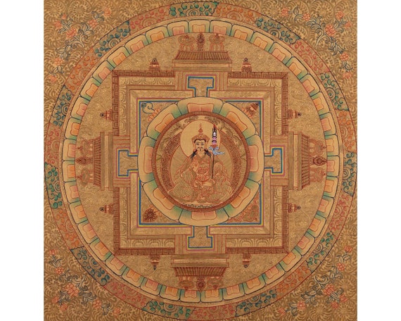Guru Rinpoche Golden Mandala Guru Padmasambhava Wall Art - Etsy