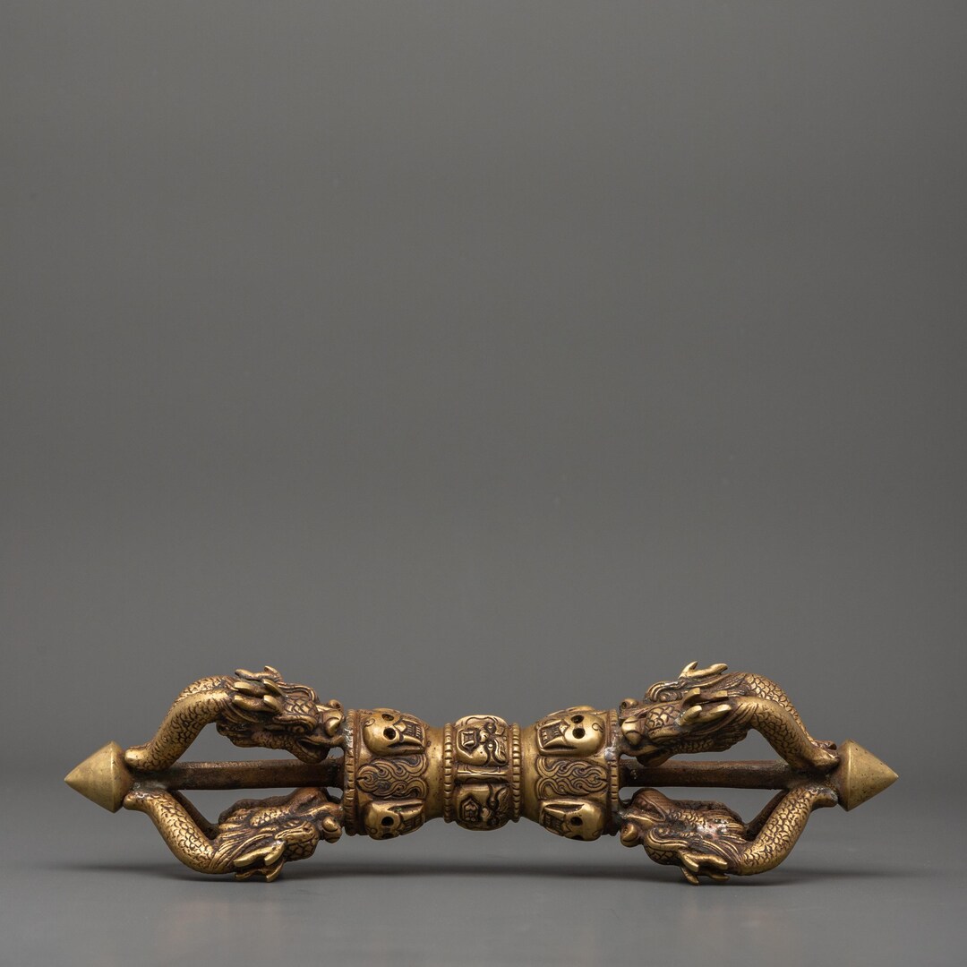 Tibetan Bronze Dorje Vajra | Buddhist Ritual Dorje for Spiritual ...