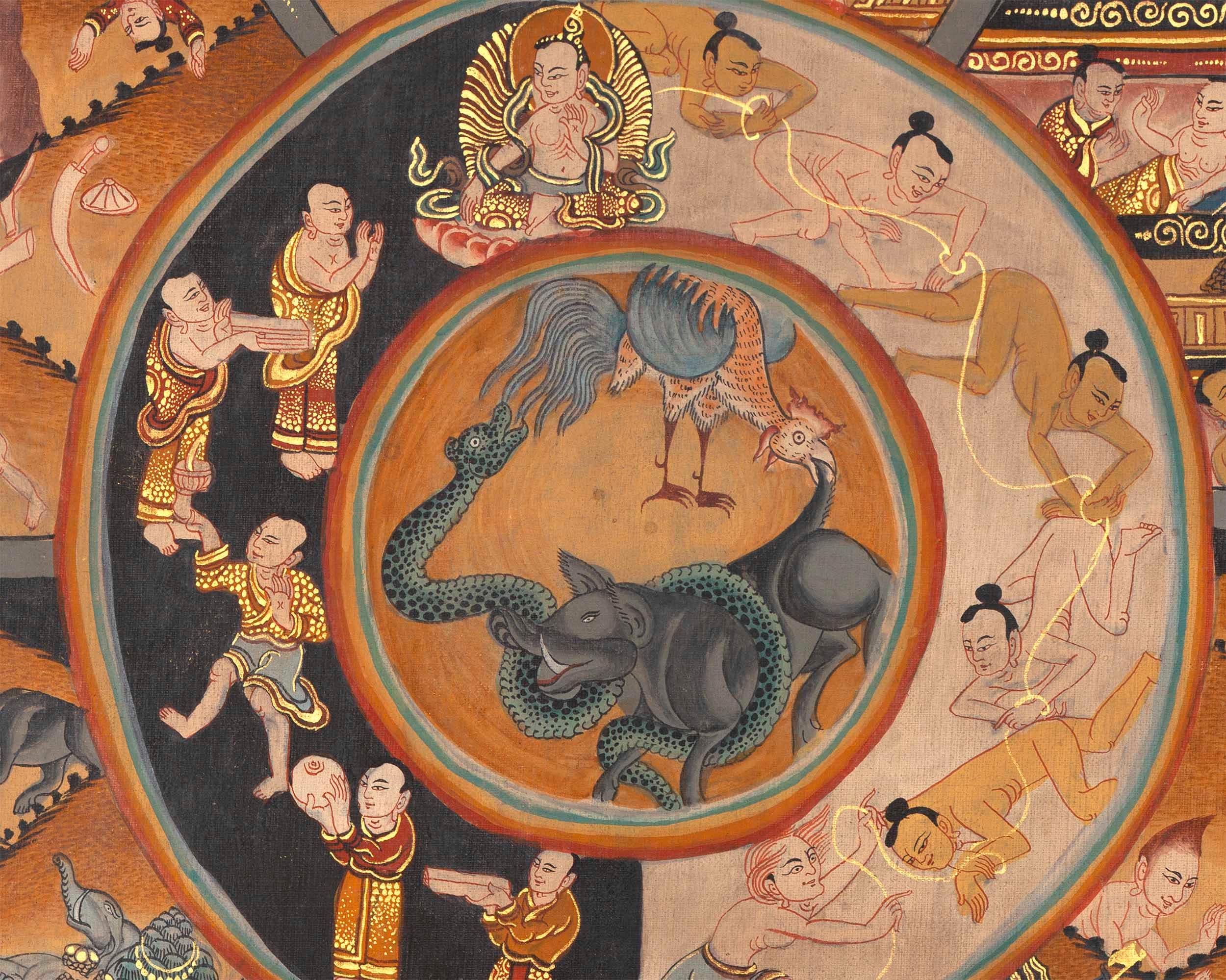 Bhavachakra Samsara Thangka Wheel of Life Original - Etsy