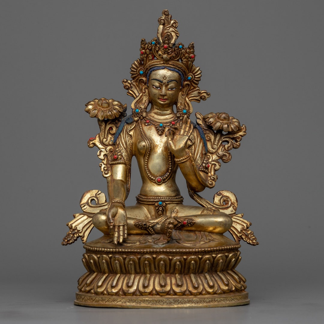 Green Tara Statue | Tibetan Mother Drolma Tara Statues | Goddess of ...