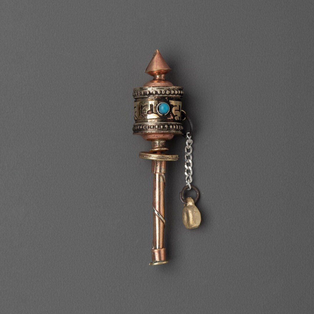 Mini Tibetan Prayer Wheel With Brass and Copper Body | Handheld ...