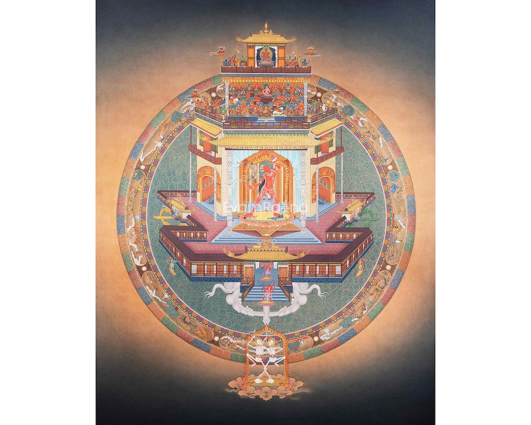 Vajrayogini Mandala Thangka High Quality Canvas Print | Red Dakini ...