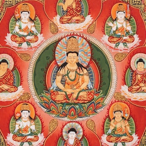 High Quality Garbha Mandala Womb Realm Print | Buddhist Thangka Artwork ...