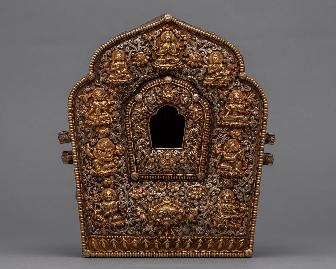 Tibetan Ghau Box | Buddhist Prayer Box | Buddhist Portable Shrine ...