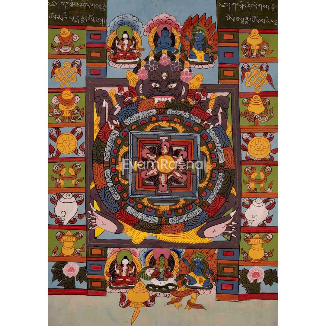 Buddhist Wheel of Life | Bhavachakra Thangka | Painting for Meditation ...