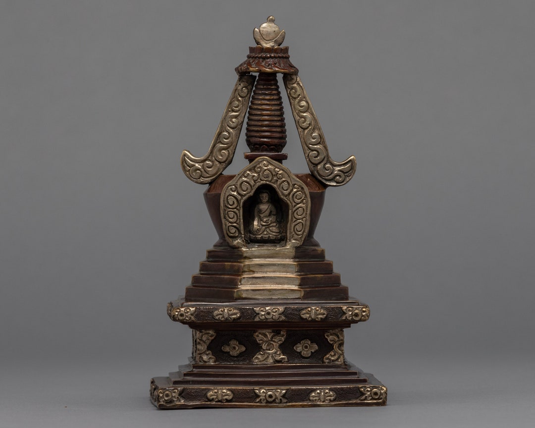 Hand Carved Stupa | Ritual Chorten | Religious Art | Nepal Altar Shrine ...
