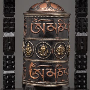 Traditional Prayer Wheel Craft | Handcrafted Tibetan Spinner in Wood ...