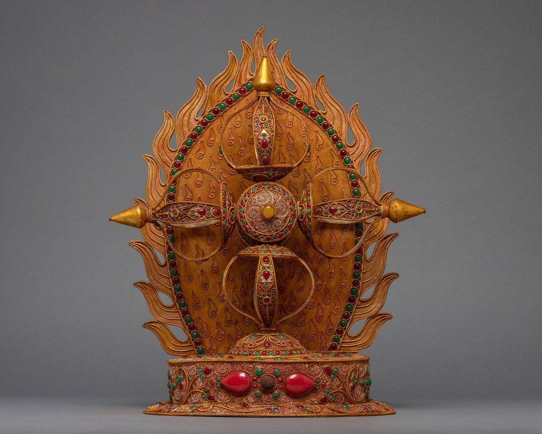 Stand Vajra Filigree Inlay | Tibetan Vajra Buddhist Ritual Item ...