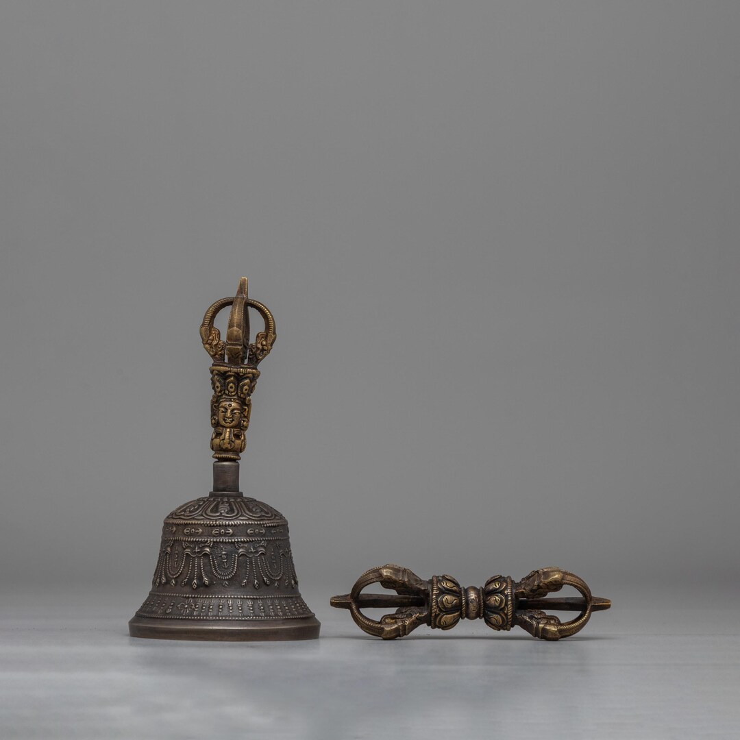 Bronze Vajra and Bell for Buddhist Practice | Tibetan Buddhist Wisdom ...