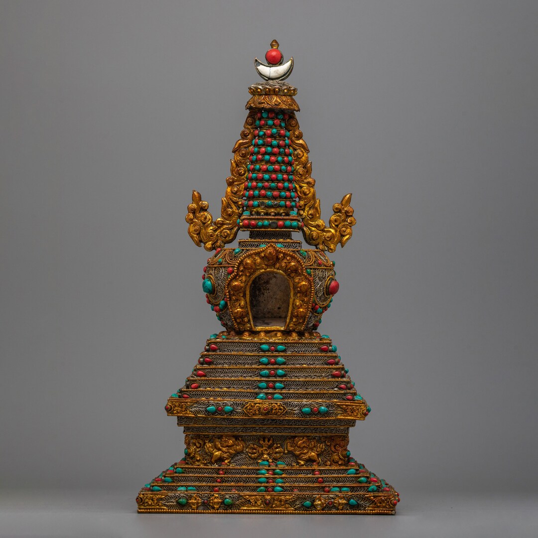 Traditional Buddhist Stupa Statue | Perfect for Meditation Spaces ...